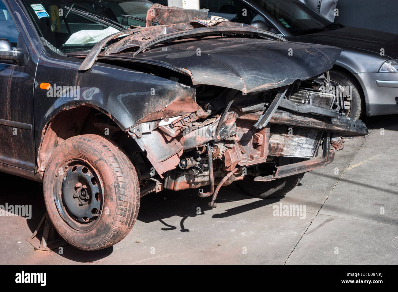 Scrap cars wrecked vehicles hi-res stock photography and images - Alamy