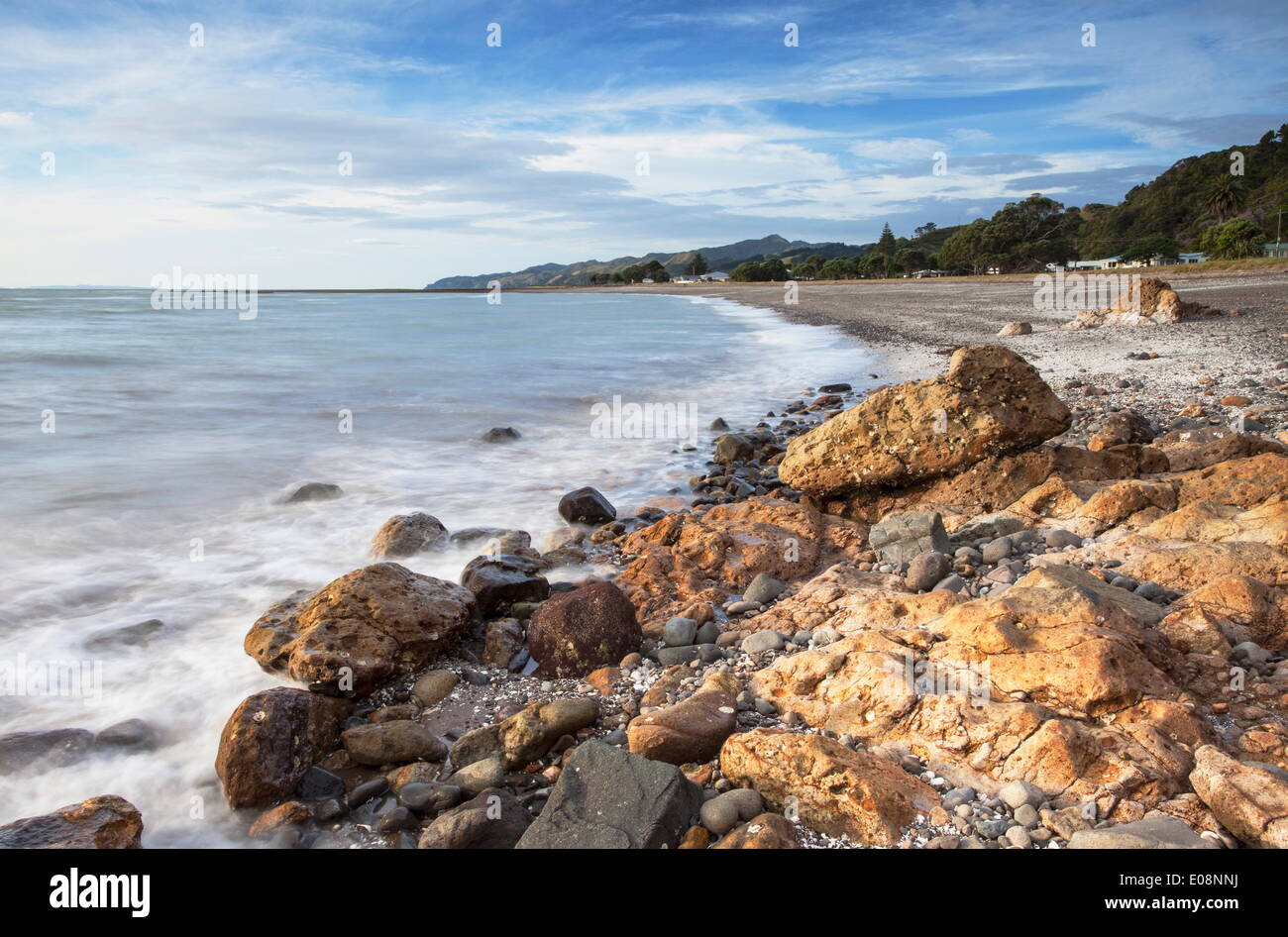 Tapu beach, Coromandel Peninsula, Waikato, North Island, New Zealand ...