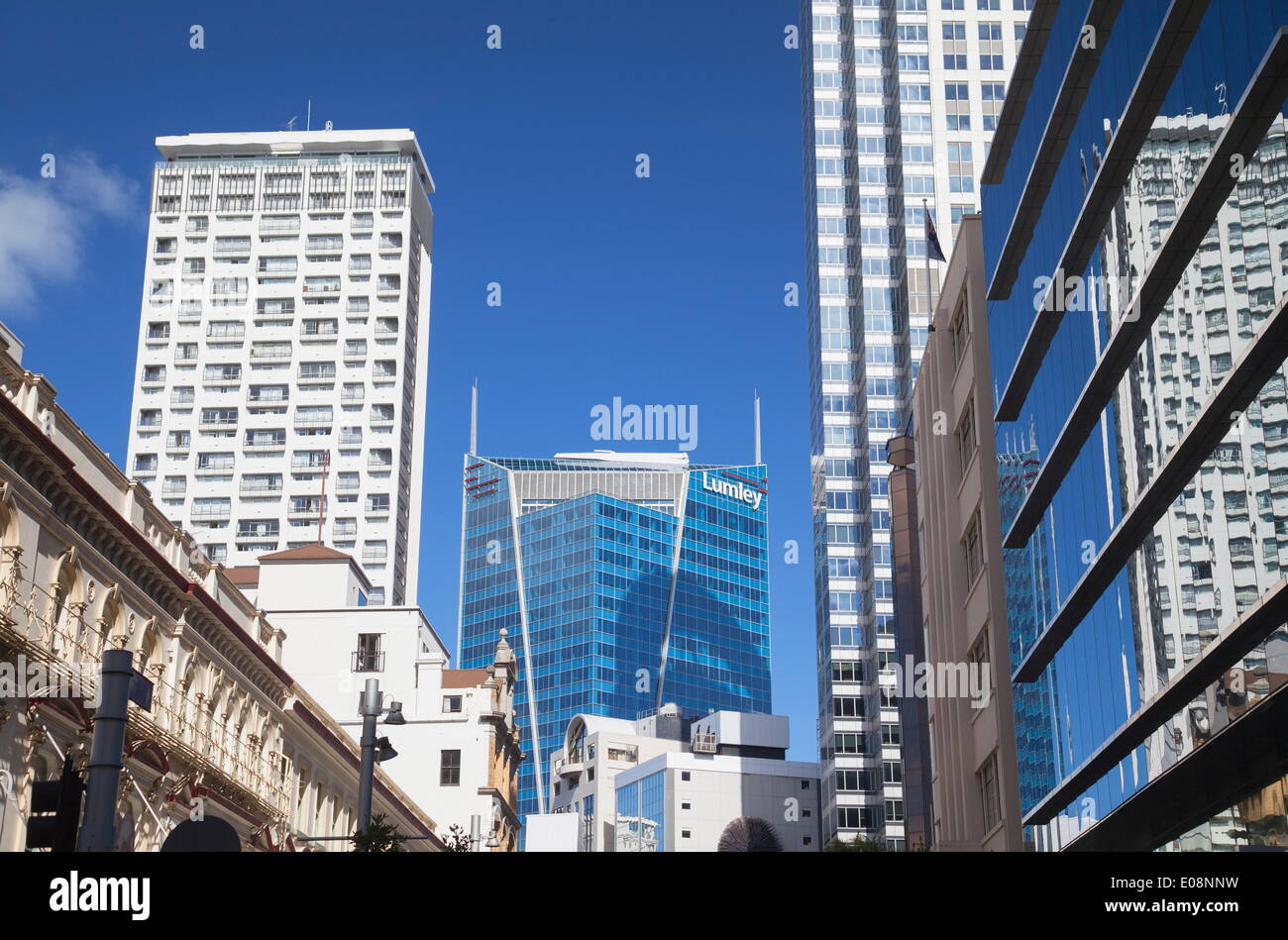 Skyscrapers in downtown Auckland, North Island, New Zealand, Pacific ...