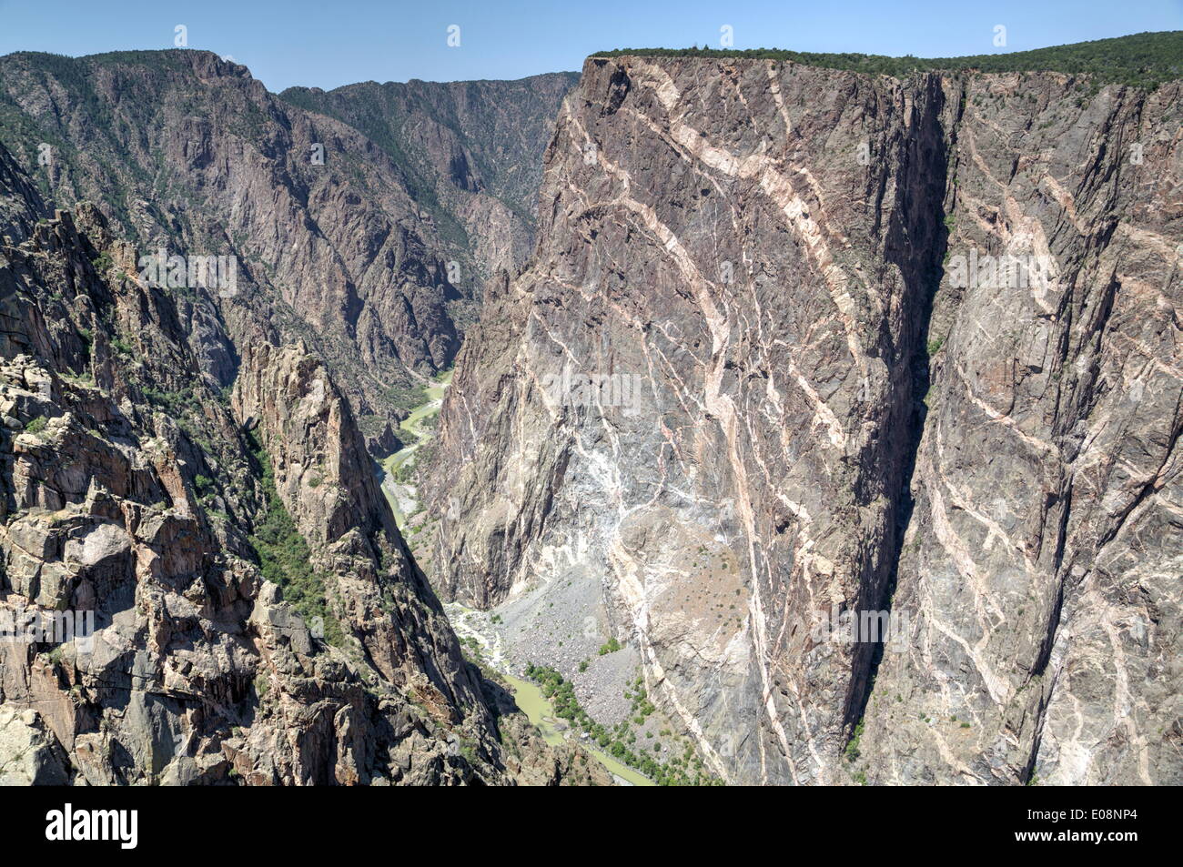 Black Canyon of the Gunnison National Park, Gunnison River deep in the ...