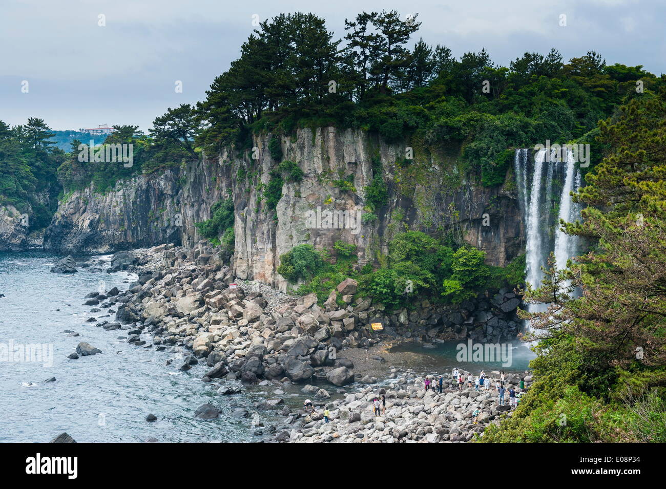 Jeongbang pokpo waterfall, island of Jejudo, UNESCO World Heritage Site ...