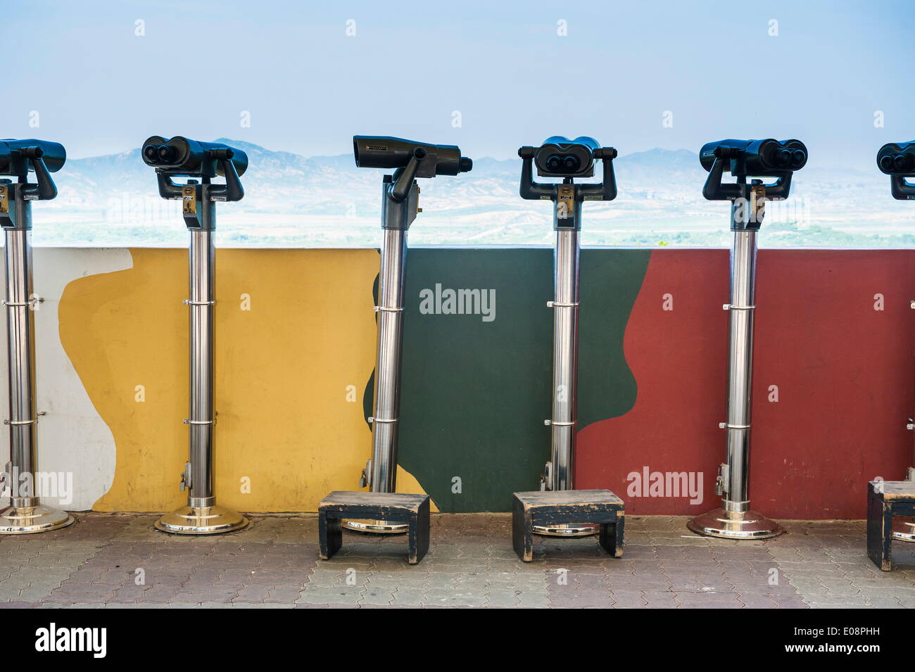 Viewing platform at the high security border between South and North ...