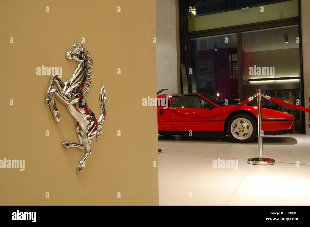 Berlin, Gemany. 12th Jan, 2007. Illustration - View of a Ferrari logo ...