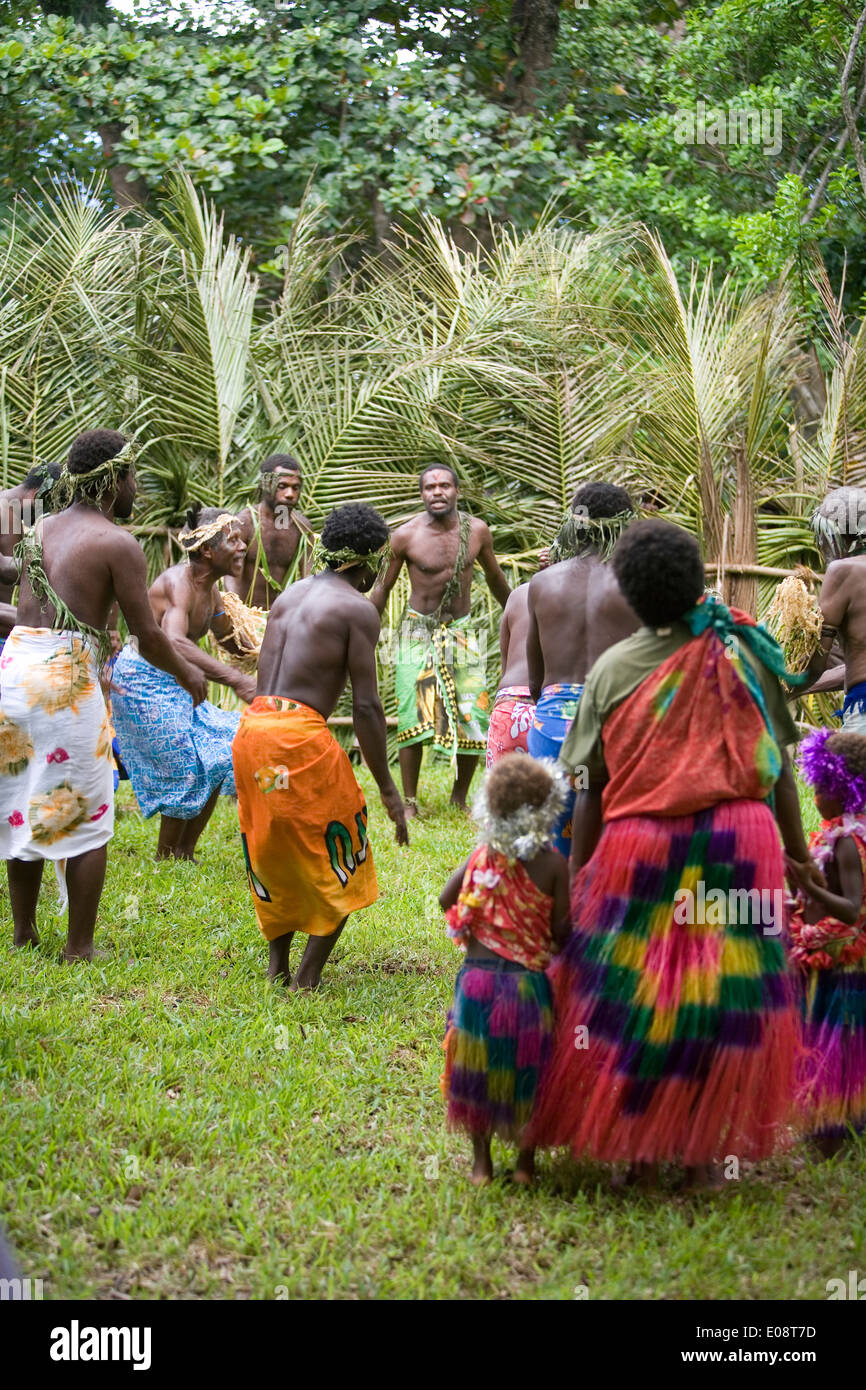 Colorful dance group, Tanna, Vanuatu, South Pacific Stock Photo - Alamy
