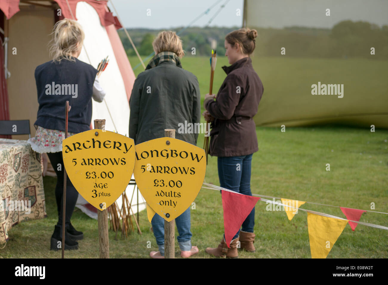 Archery stall. Try your hand at Archery Stock Photo - Alamy