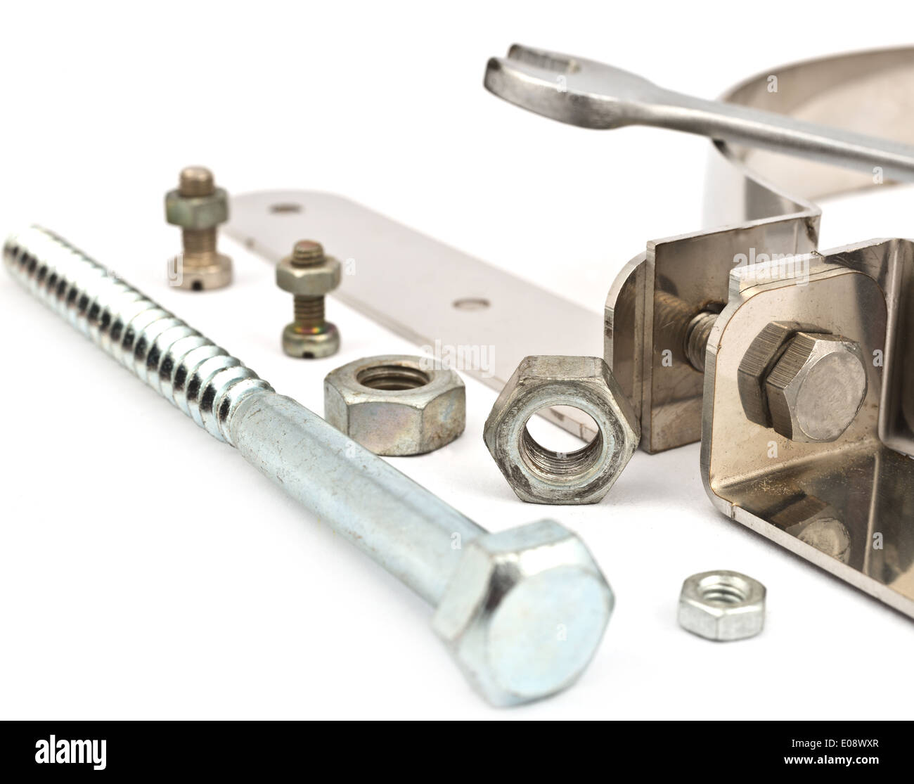 fitting and bolts isolated on the white background Stock Photo - Alamy