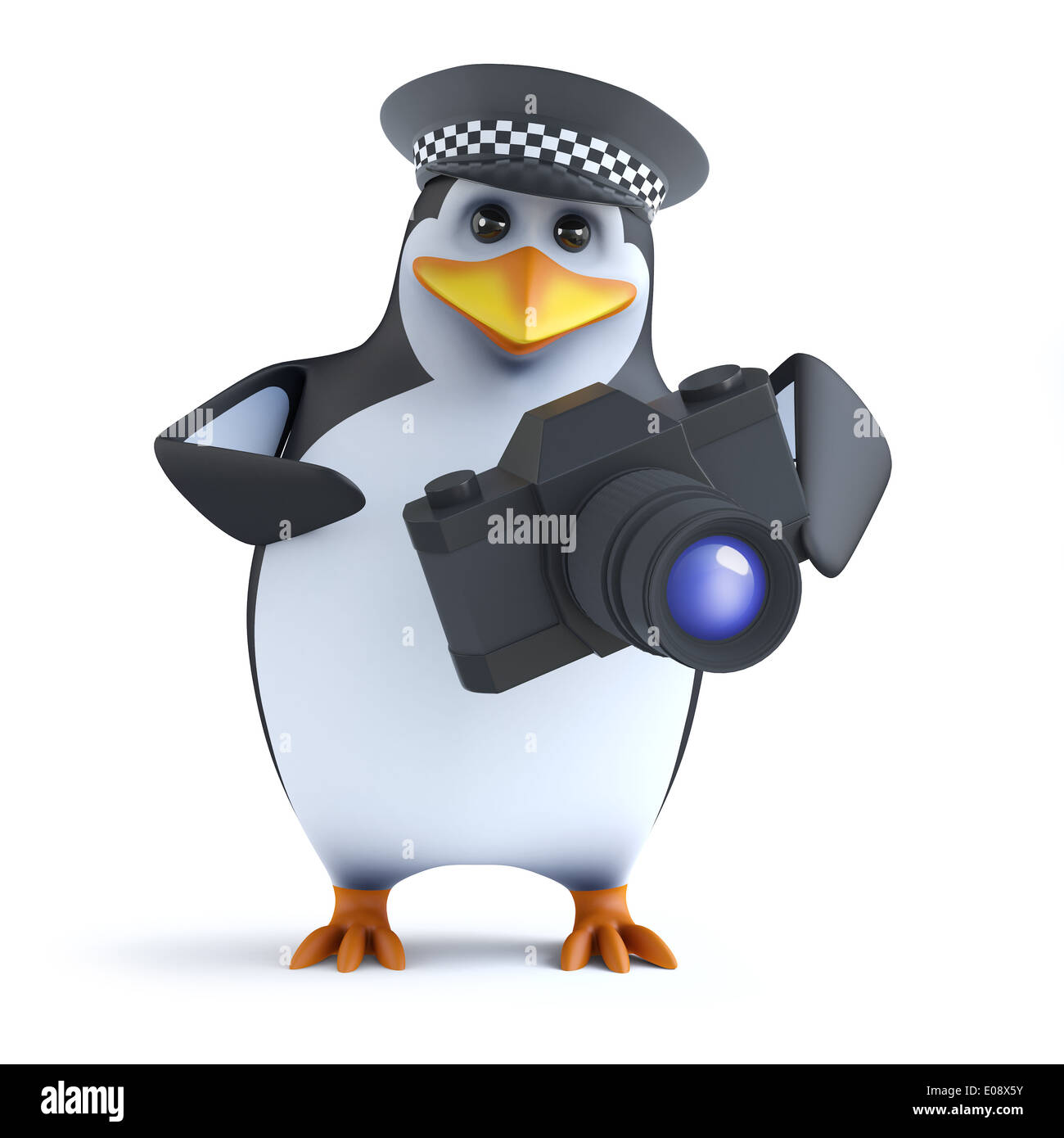 3d render penguin police officer hi-res stock photography and images ...