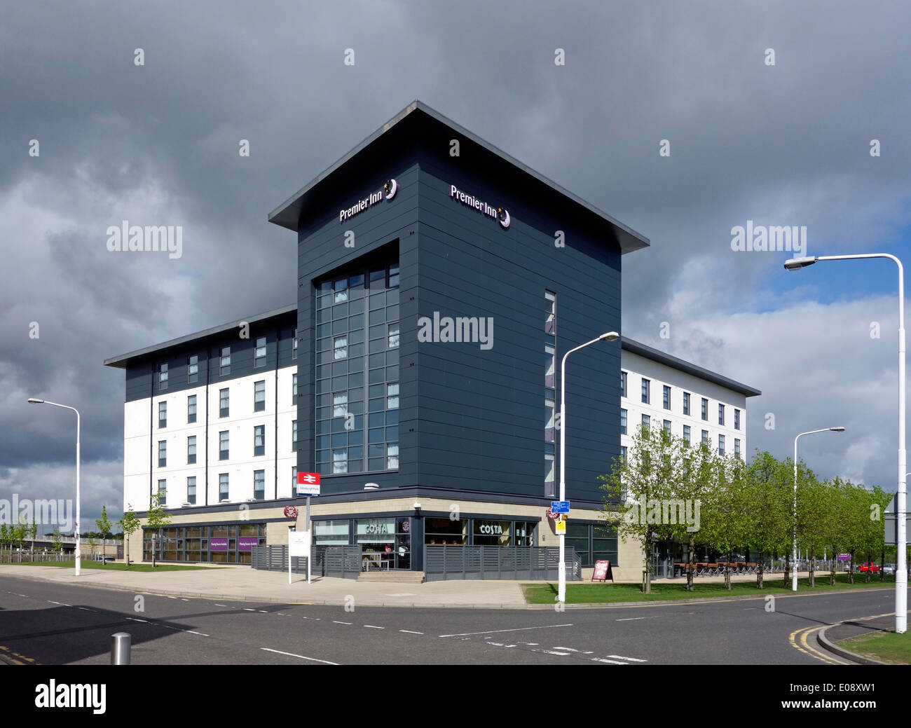 Premier Inn at Edinburgh Park railway station in Edinburgh Scotland ...