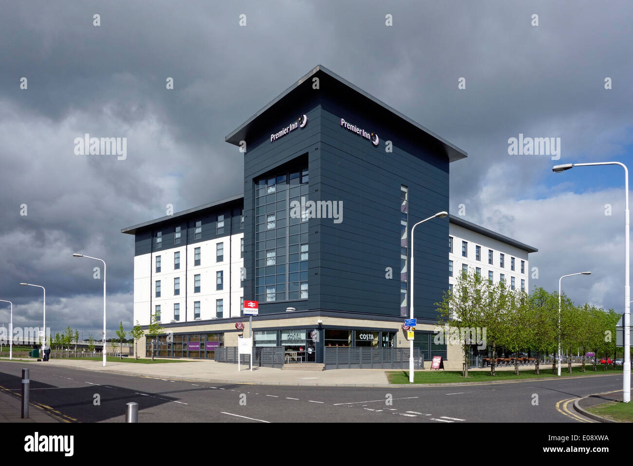 Premier Inn at Edinburgh Park railway station in Edinburgh Scotland ...