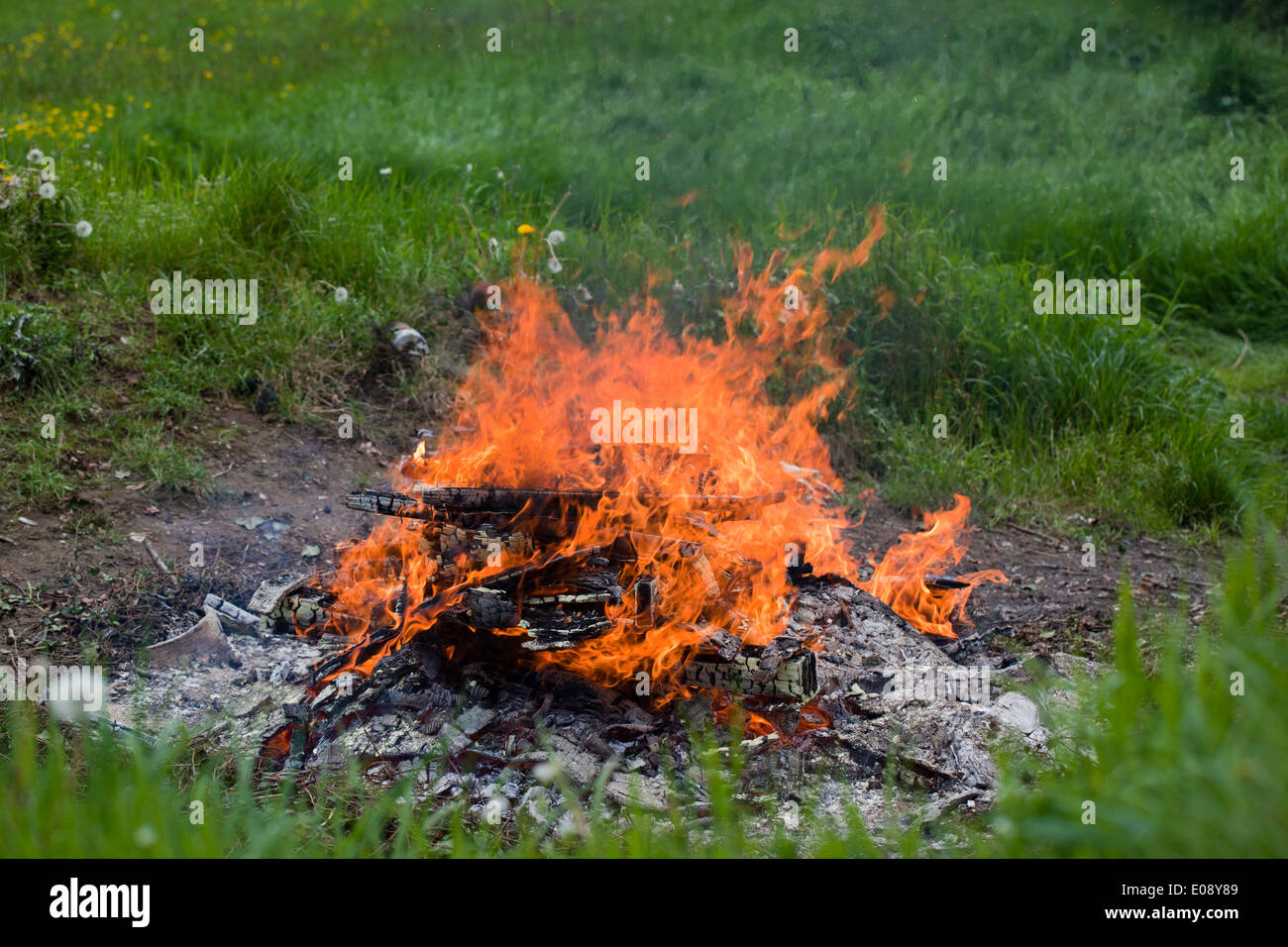 Close up burning bonfire hi-res stock photography and images - Alamy