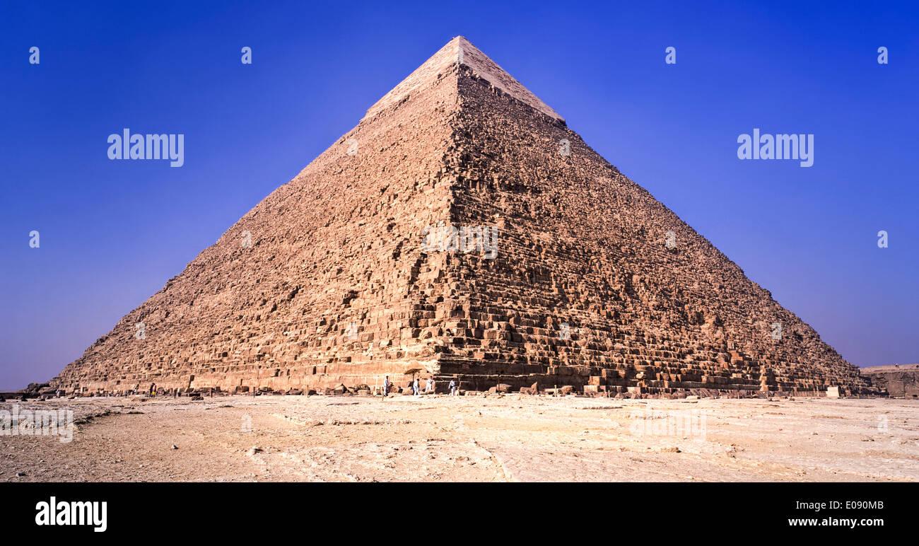 The Pyramid of Chephren at Giza Egypt Stock Photo - Alamy