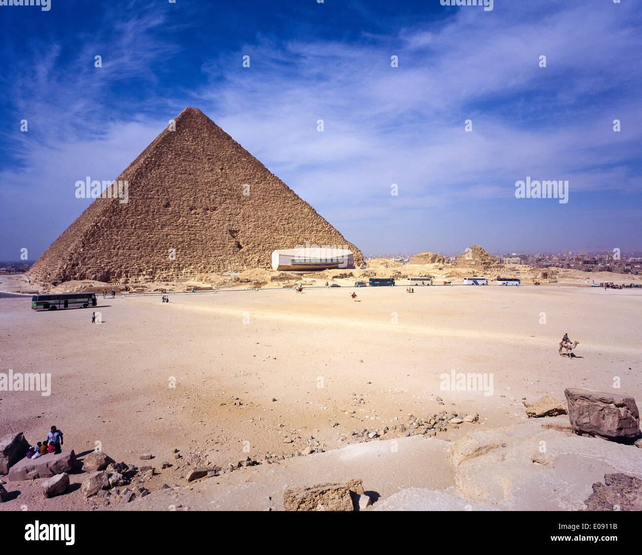 The Great pyramid of Cheops at Giza and Cairo Egypt Stock Photo - Alamy
