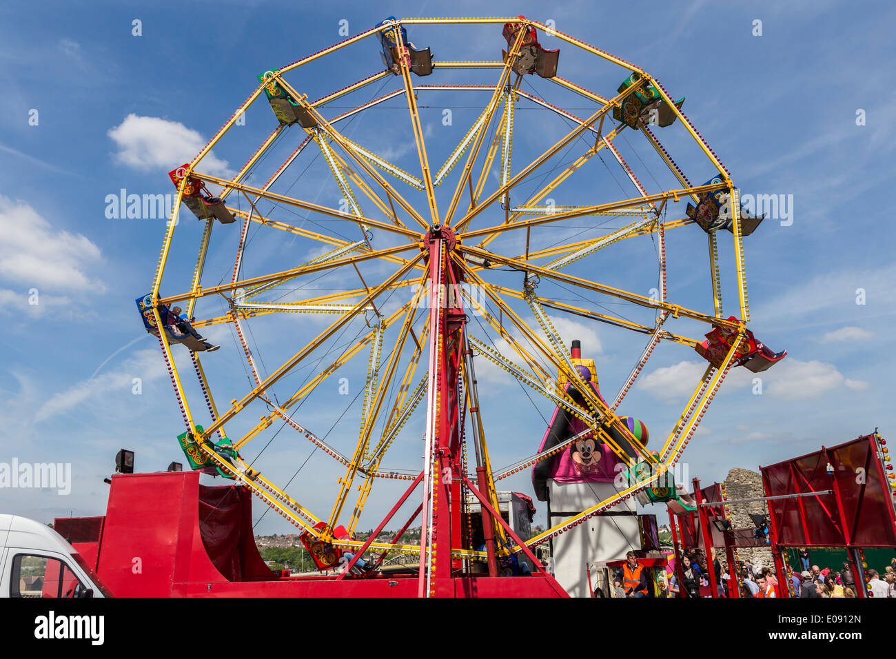 Ferris Wheel at Funfair Stock Photo - Alamy
