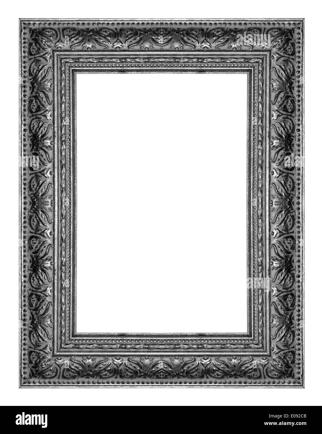 Picture frame black wood frame in white background Stock Photo - Alamy