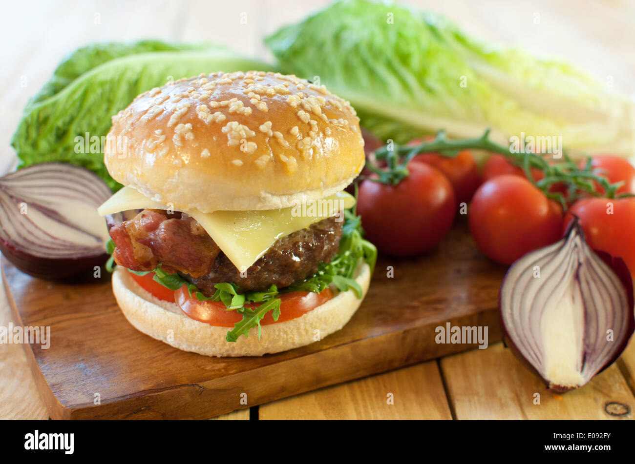 Gourmet cheeseburger hi-res stock photography and images - Alamy