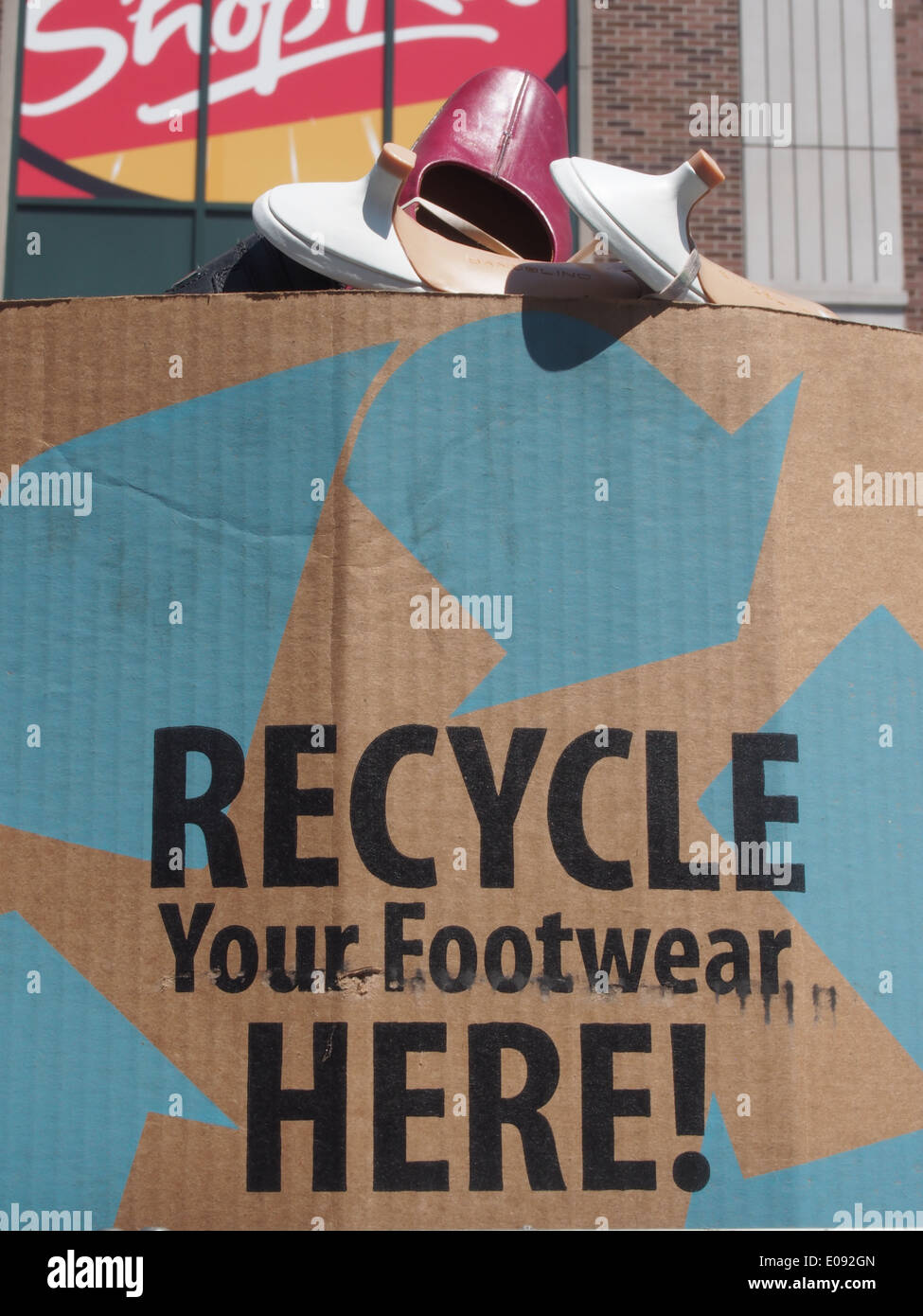Soles for Souls shoe donation boxes at an Earth Day festival in White ...