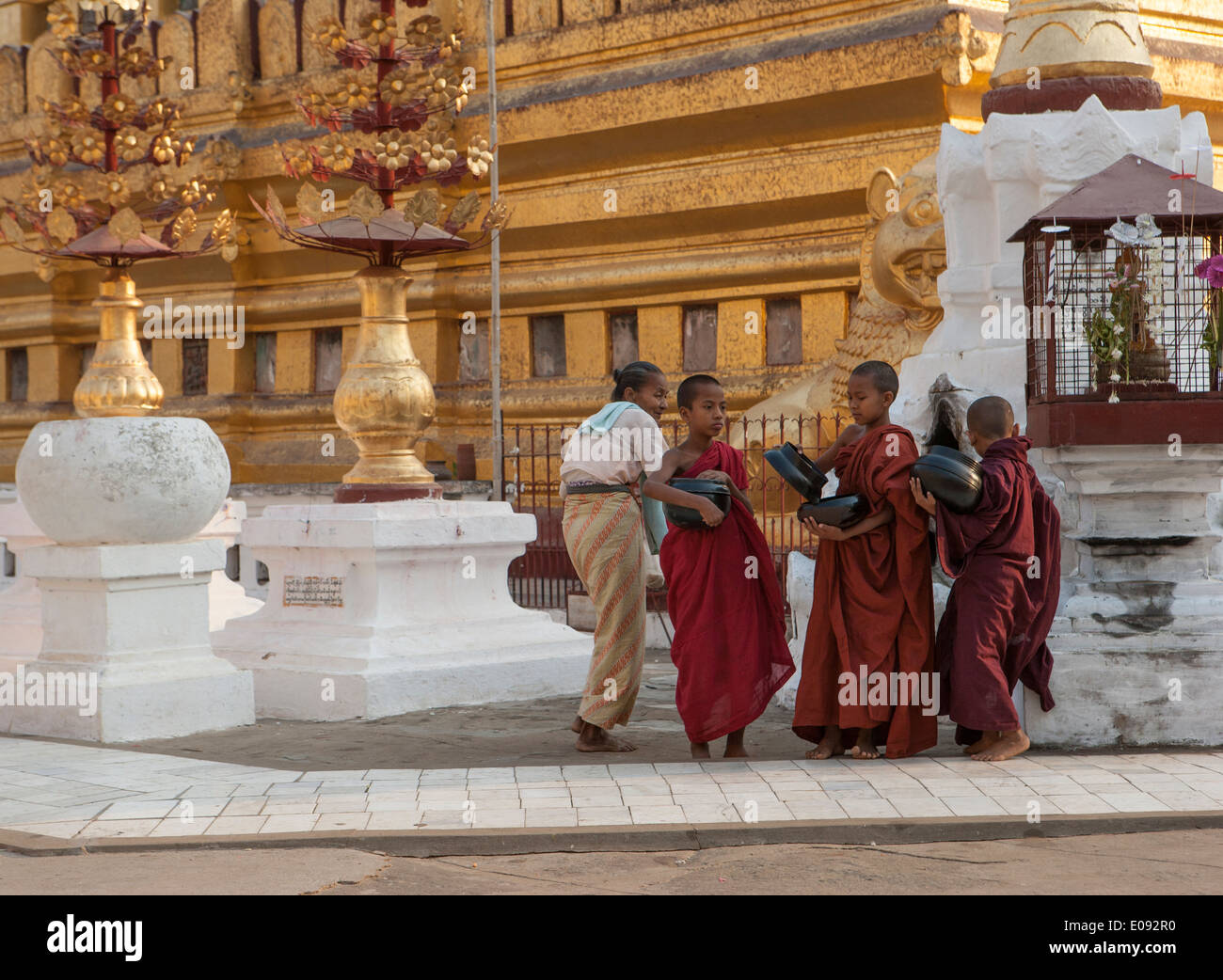 Bagan Burma Myanmar monks Stock Photo - Alamy