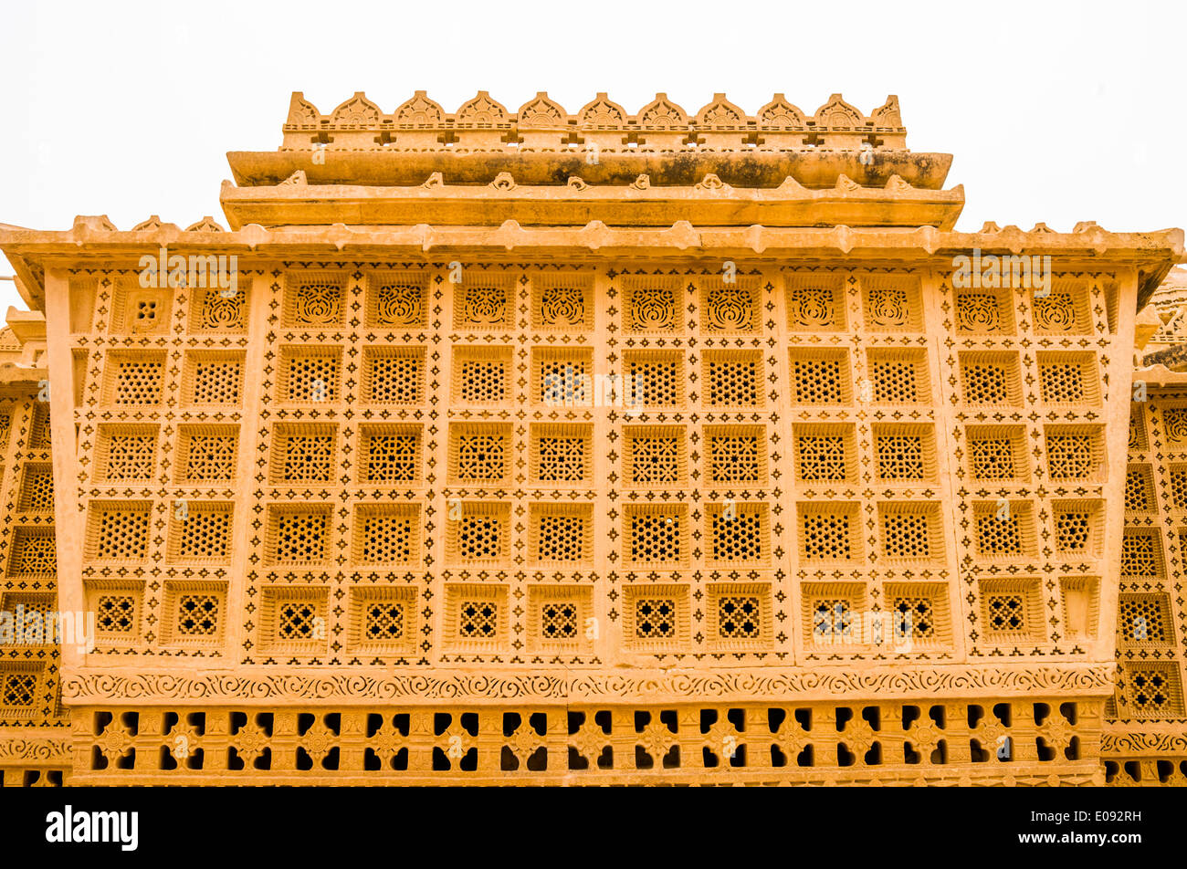 Lodhurva or Lodrawa Jain Temple carved walls Jaisalmer, Rajasthan ...