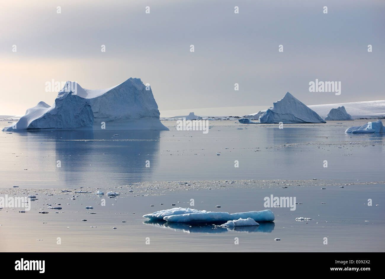 large pinnacle and drydock icebergs in the french passage Antarctica ...