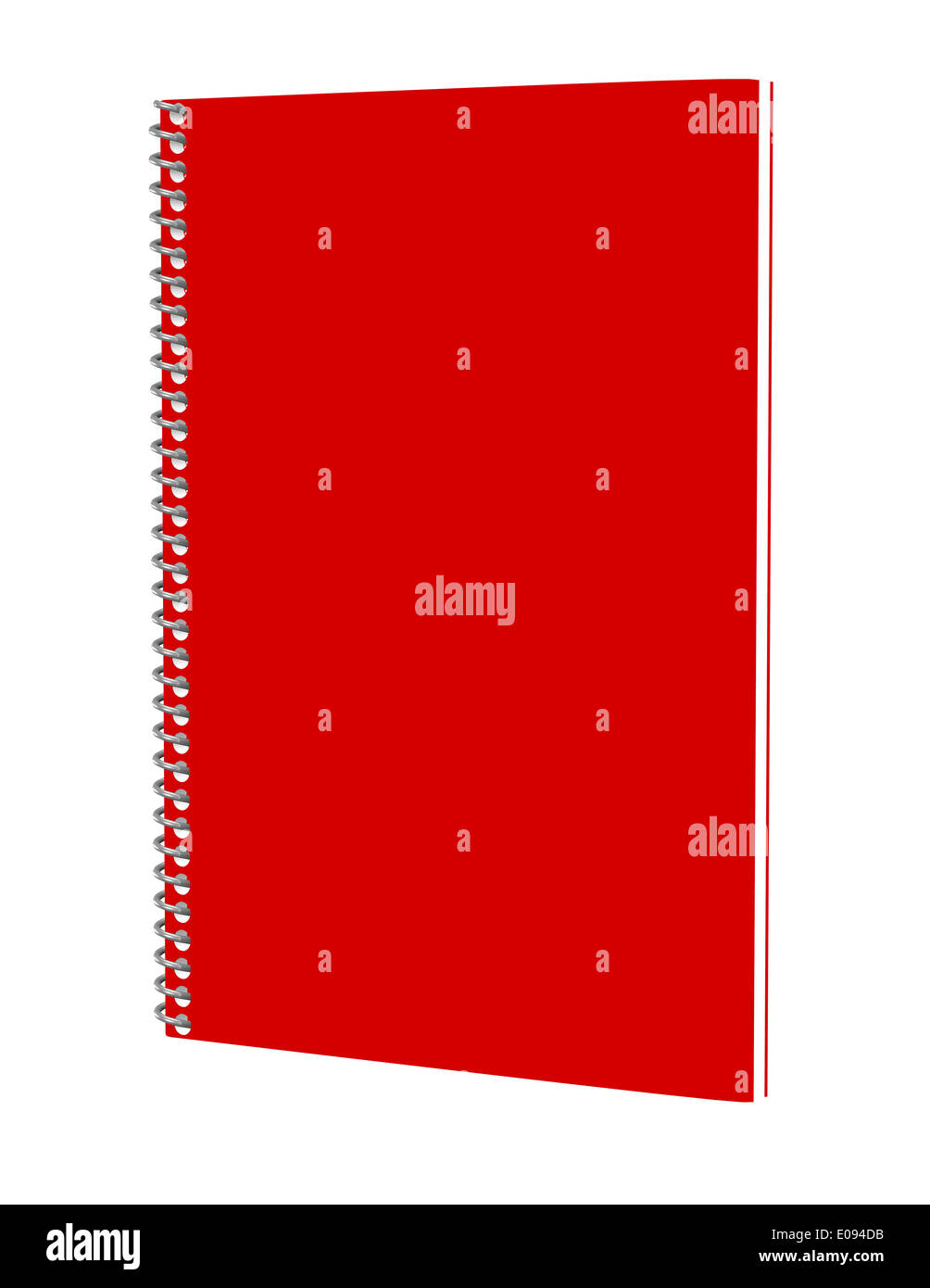 3d Render of a Red Spiral Notebook Stock Photo - Alamy