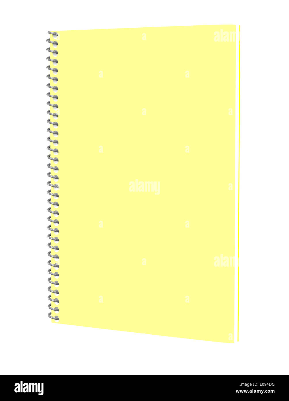 3d Render of a Yellow Spiral Notebook Stock Photo - Alamy