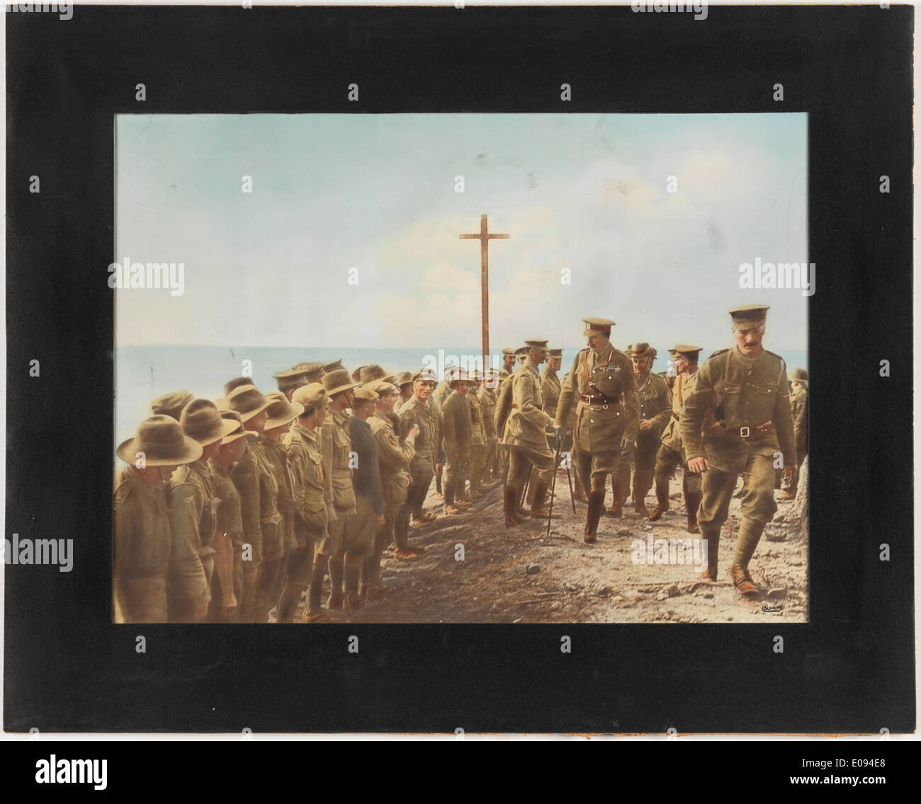 This historical image shows Lord Kitchener arriving at Anzac, a pivotal ...