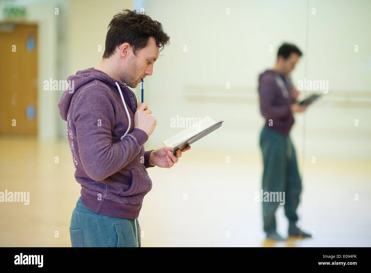 Young welsh choreographer dancer GWYN EMBERTON rehearsing his ...