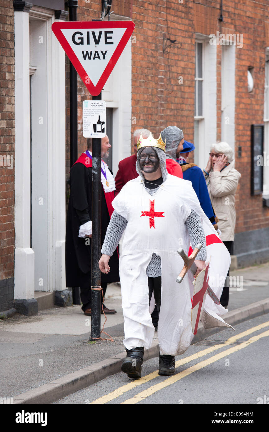 St George's Day parade, Alcester, Warwickshire. Pictured a Shakespeare ...