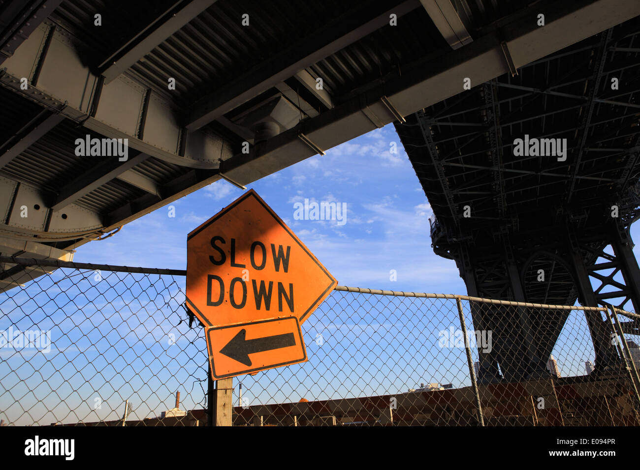 Slow down signs hi-res stock photography and images - Alamy