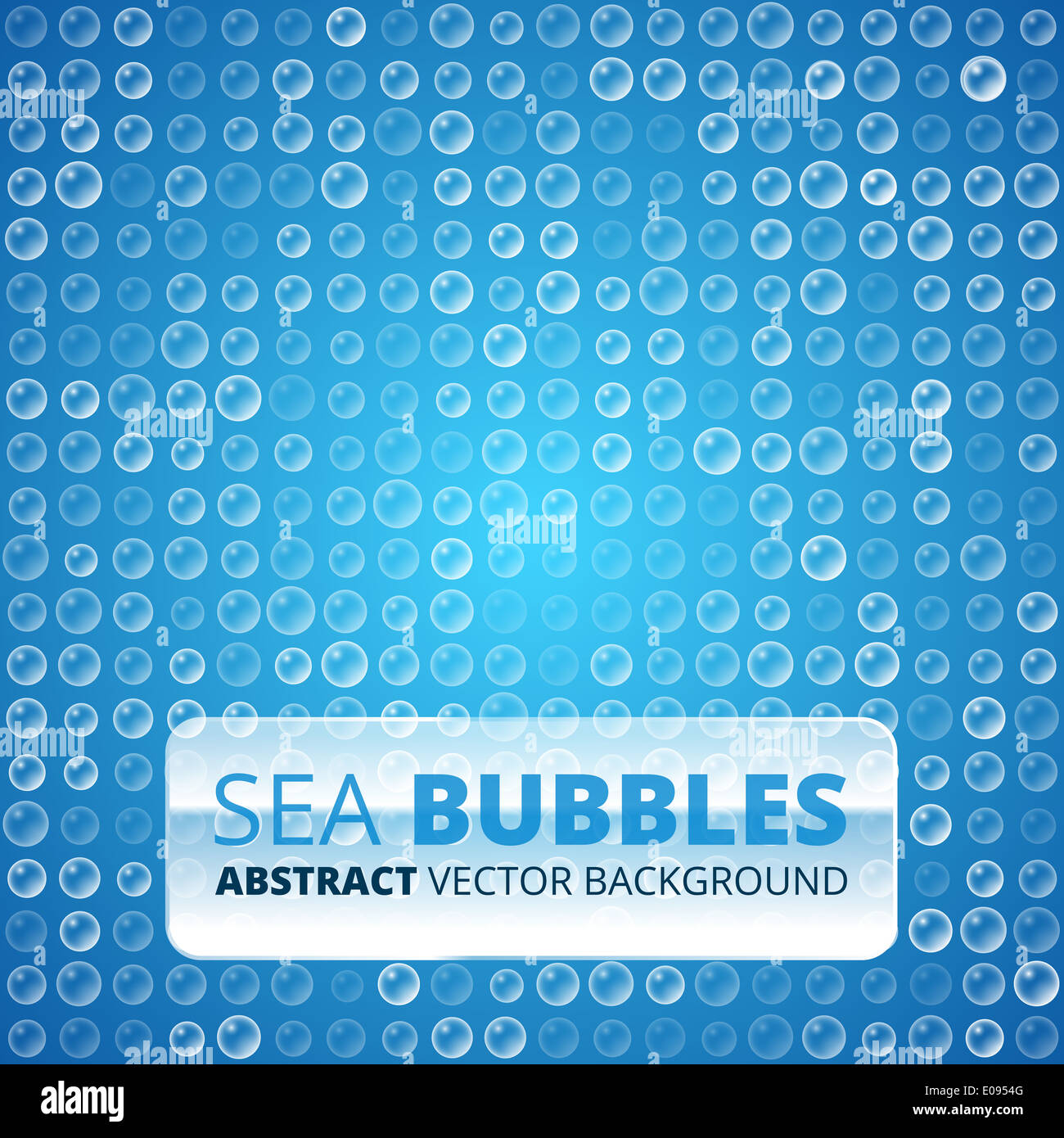 Abstract blue bubbles pattern with banner template. Vector background Stock Photo - Alamy