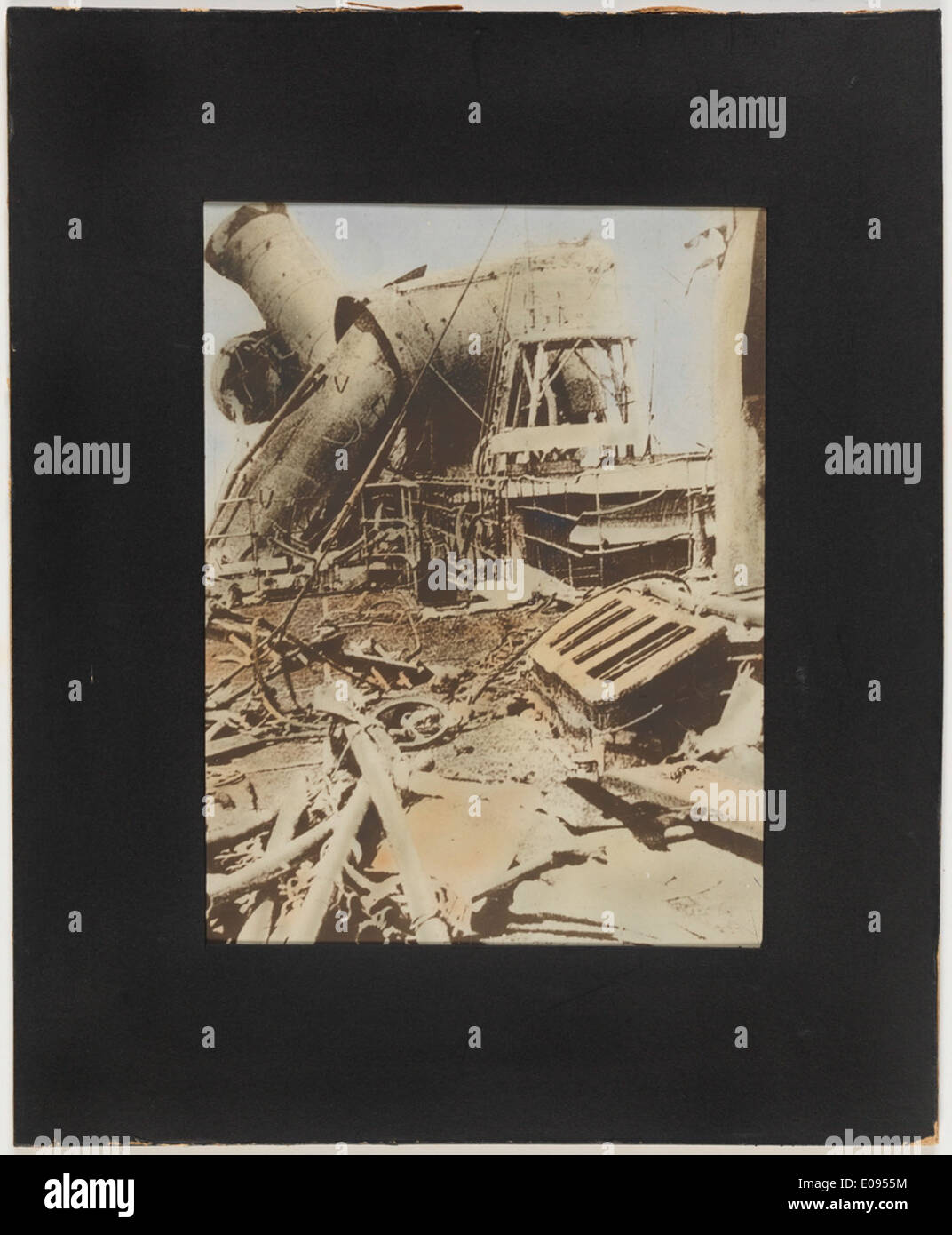 This photograph captures the deck of the Emden, a ship known for its ...
