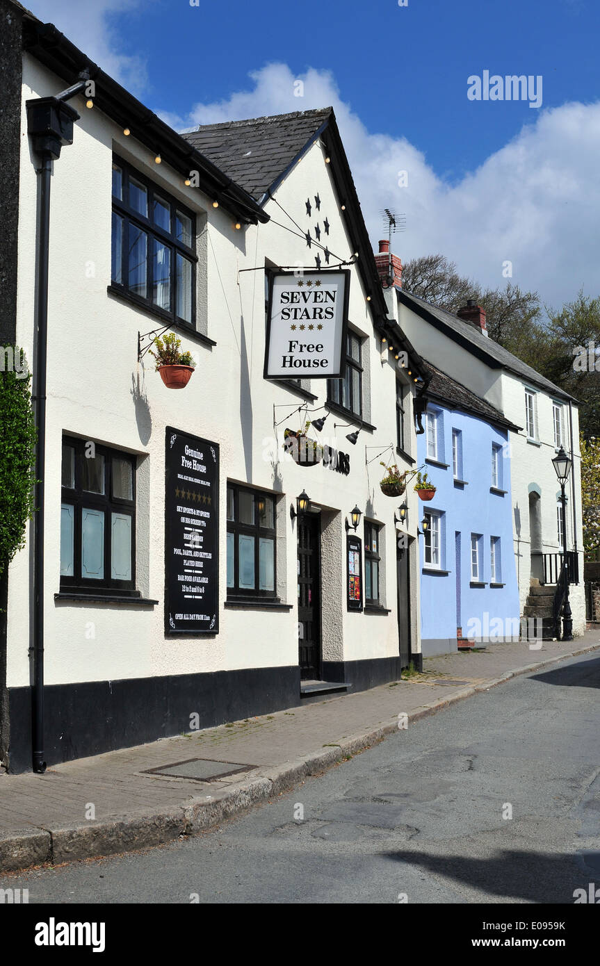 The Seven Stars public house in Winkleigh, Devon, England, UK Stock ...