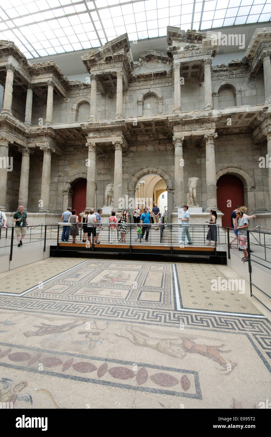 Germany, Berlin, Pergamon Museum, Door to the Market of Miletus an ...