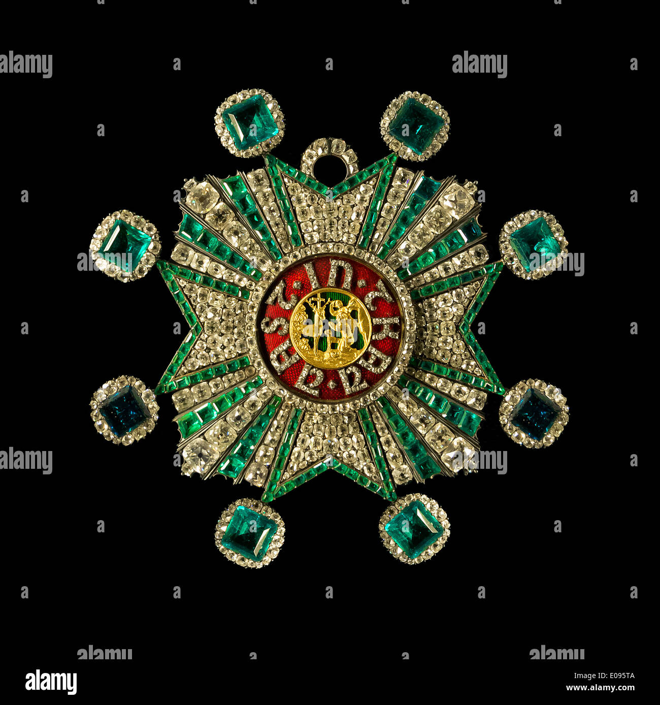 Star of the Bavarian Order of Saint Hubert, 19th-century, enamel, gold ...