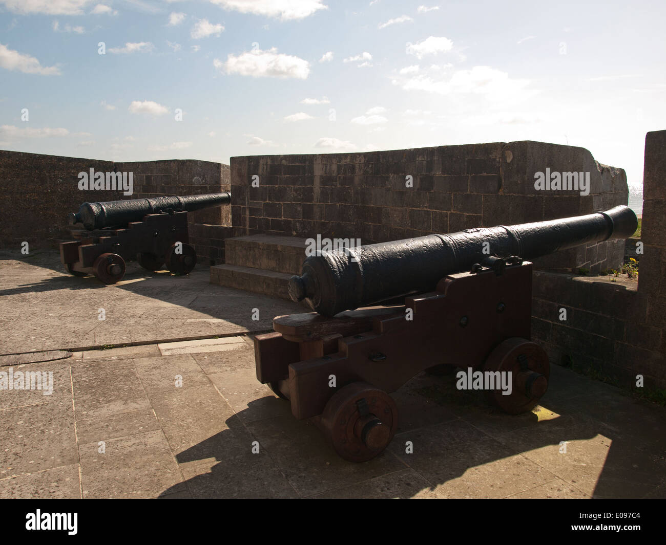 Cannon in Calshot Castle Hampshire England UK Stock Photo - Alamy