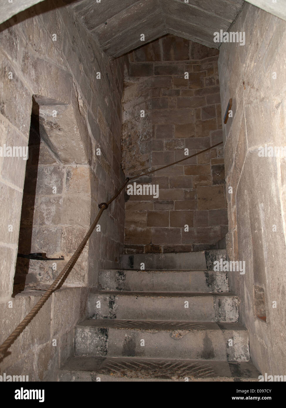 Stone steps in Calshot Castle Keep Southampton Hampshire England UK ...