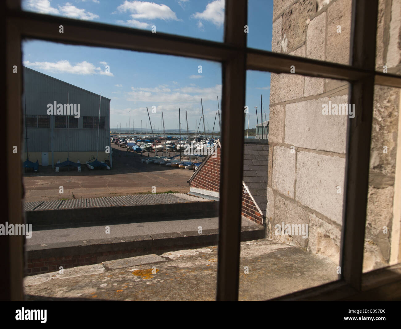 View from inside Calshot Castle Southampton Hampshire England UK ...