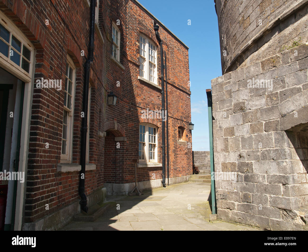 Entrance courtyard of Calshot Castle Hampshire England UK Stock Photo ...