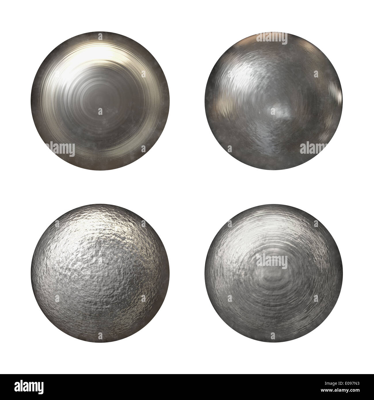 Steel rivet heads collection - isolated on white Stock Photo - Alamy
