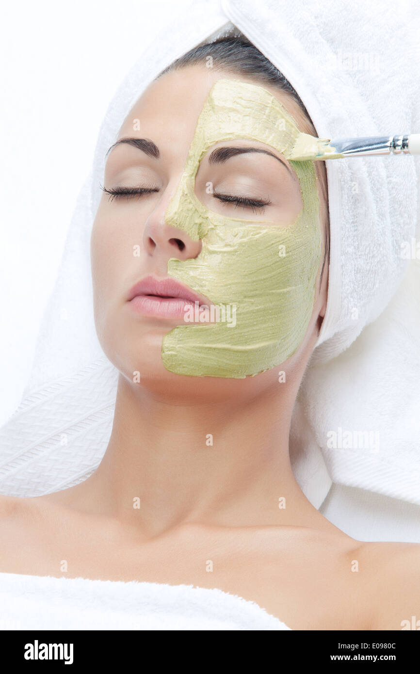 portrait of young beautiful woman being treated Stock Photo - Alamy
