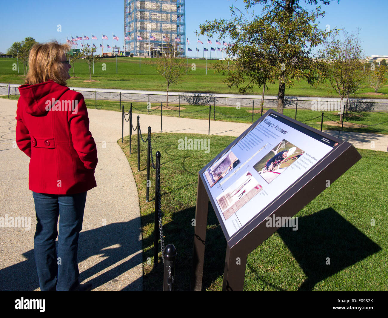 Washington Monument under construction Stock Photo - Alamy