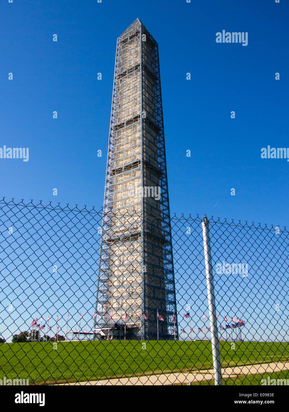 Washington Monument under construction Stock Photo - Alamy