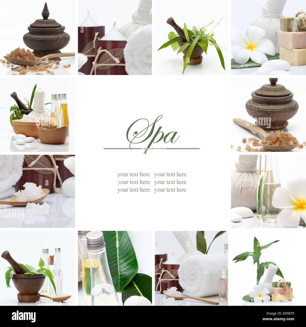 Spa theme collage composed of a few images Stock Photo - Alamy