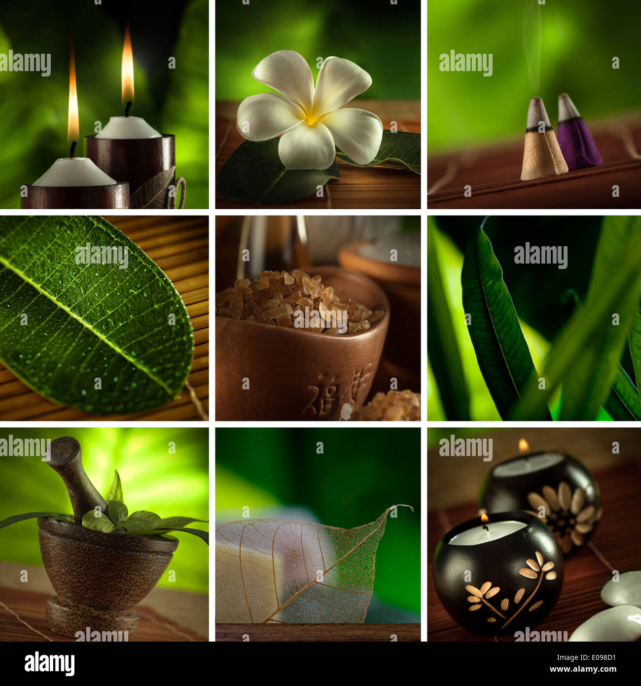 Spa theme collage composed of a few images Stock Photo - Alamy