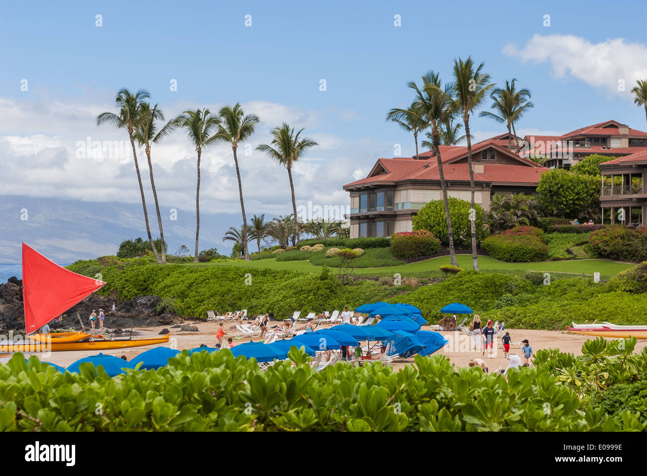 Private Beach in Maui. USA Stock Photo - Alamy