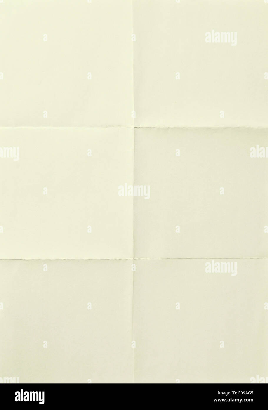 Yellow sheet of paper folded in six Stock Photo - Alamy