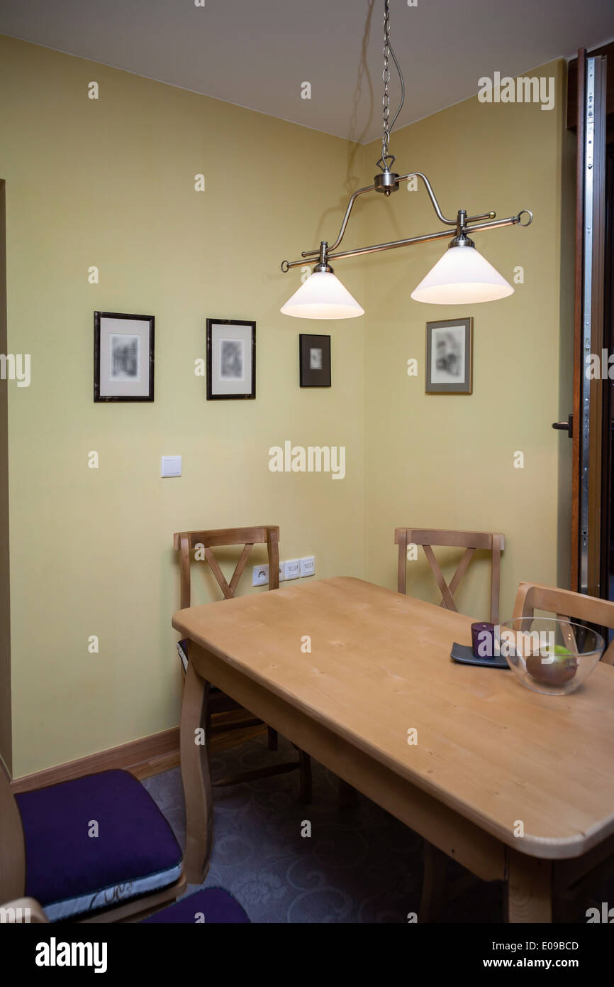 Interior design of dining room in a new house Stock Photo - Alamy