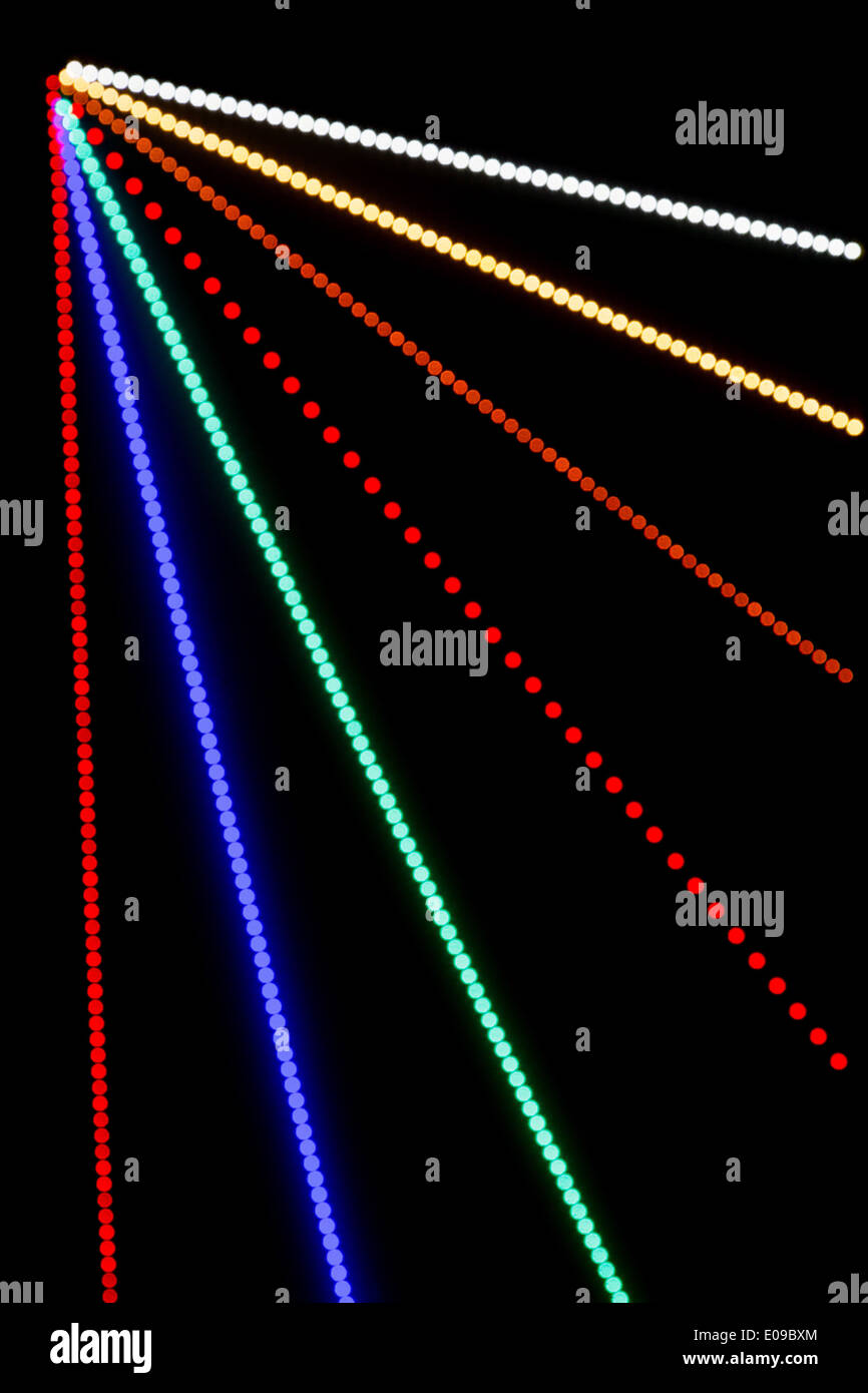Abstract Light Rays with bokeh from LED's for background Stock Photo ...