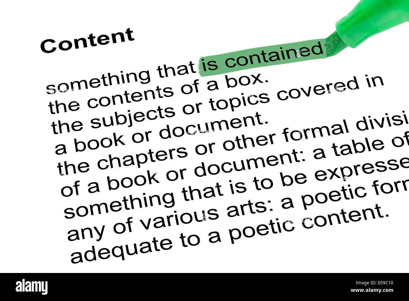 Content determination hi-res stock photography and images - Alamy