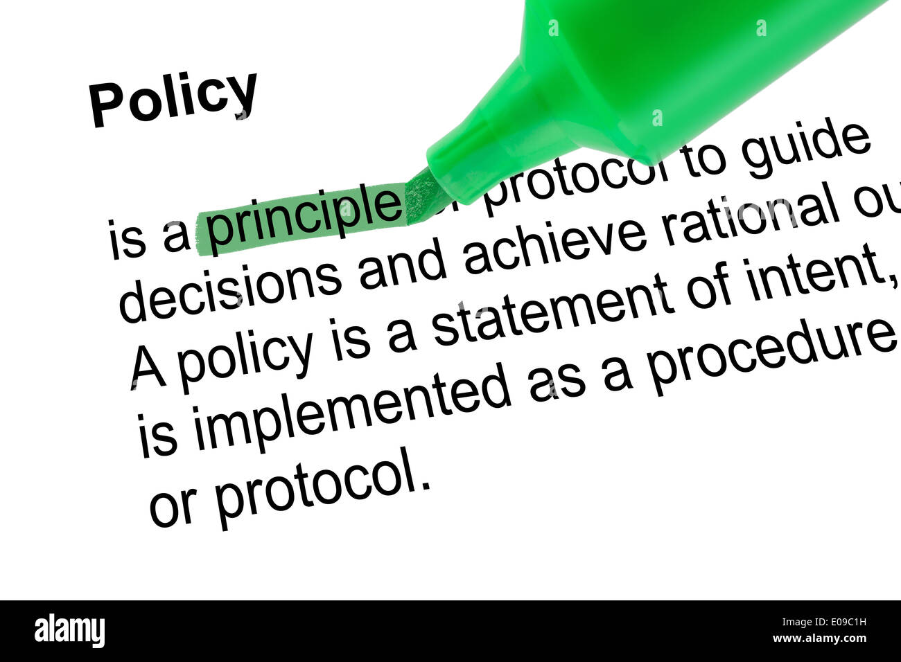 Policy principle hi-res stock photography and images - Alamy